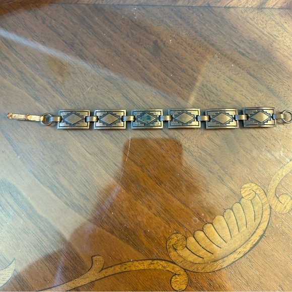 Jewelry | Vintage Copper Link Bracelet Southwest Pattern | Poshmark